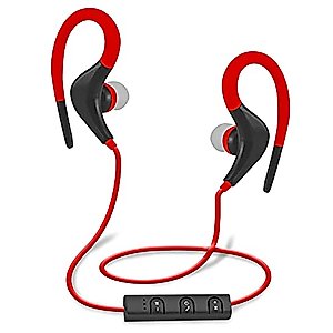 SENTRY BLWBT234 Earbuds Sport Hook Bluetooth RED