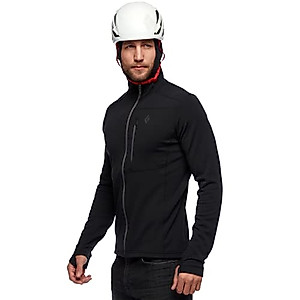 Black Diamond Mens Coefficient Long Sleeve Fleece Hoody, Black, Medium