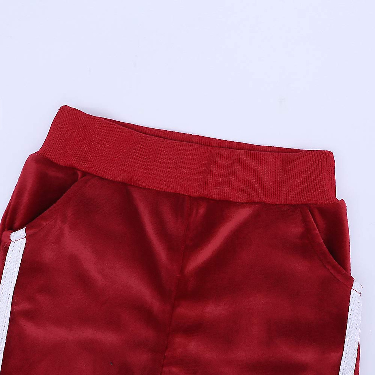 MYGBCPJS Boys Girls 2 Pcs Velour Tracksuit Sweatsuit Toddler Kids Long Sleeve Pullover Hoodie + Elastic Waist Sweatpants Set