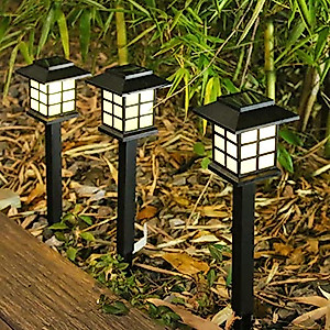 Solar Lights Outdoor Waterproof Landscape Lights for Decoration Solar Outdoor LED Lights Auto On/Off (2 Pack), Solar Lights for Yard, Garden, Landscape, Pathway, Lawn, Driveway (Warm Light)
