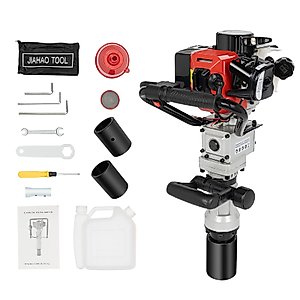 RAYAMURR 32.6CC 2 Stroke Gas Powered T-Post Driver, 900W Gas Powered Pile Driver Fence Post Driver Portable Petrol Piledriver Single Cylinder Air Cooling 8500r/min