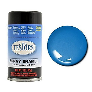 Testor Corp. Transparent Blue Enamel Paint 3oz Spray Can