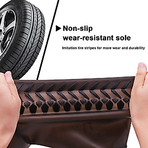 Nirohee Silicone Shoes Covers, Shoe Covers, Rain Boots Reusable Easy to Carry for Women, Men, Kids. (Black, L)