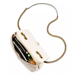 Tory Burch Women's Kira Chevron Small Convertible Shoulder Bag, Dusty Almond, Tan, One Size