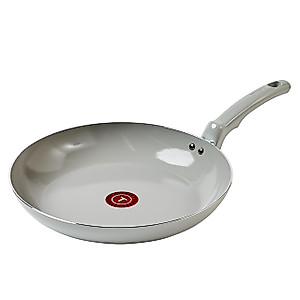 T-fal Refresh Ceramic, Ceramic Non Stick Fry Pan 12 Inch, Oven Broiler Safe 350F, Cookware, Nonstick Kitchen Pan, Versatile Frying Pan, Skillet, Healthy Cooking, Pots and Pans, Moon Gray