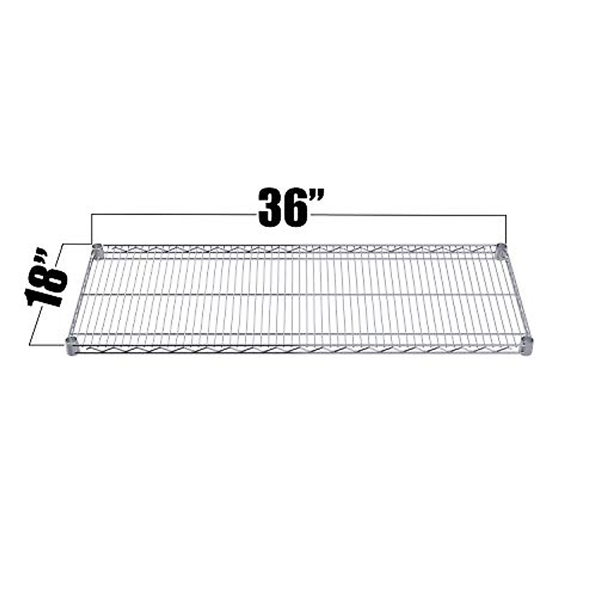 Regal Altair Chrome Wire Shelf |Pack of 2 Shelves| for Storage in Dry Environments | Ideal for Stores, Restaurants, Businesses and Homes (Chrome Wire Shelves, 18''W x 36''L)