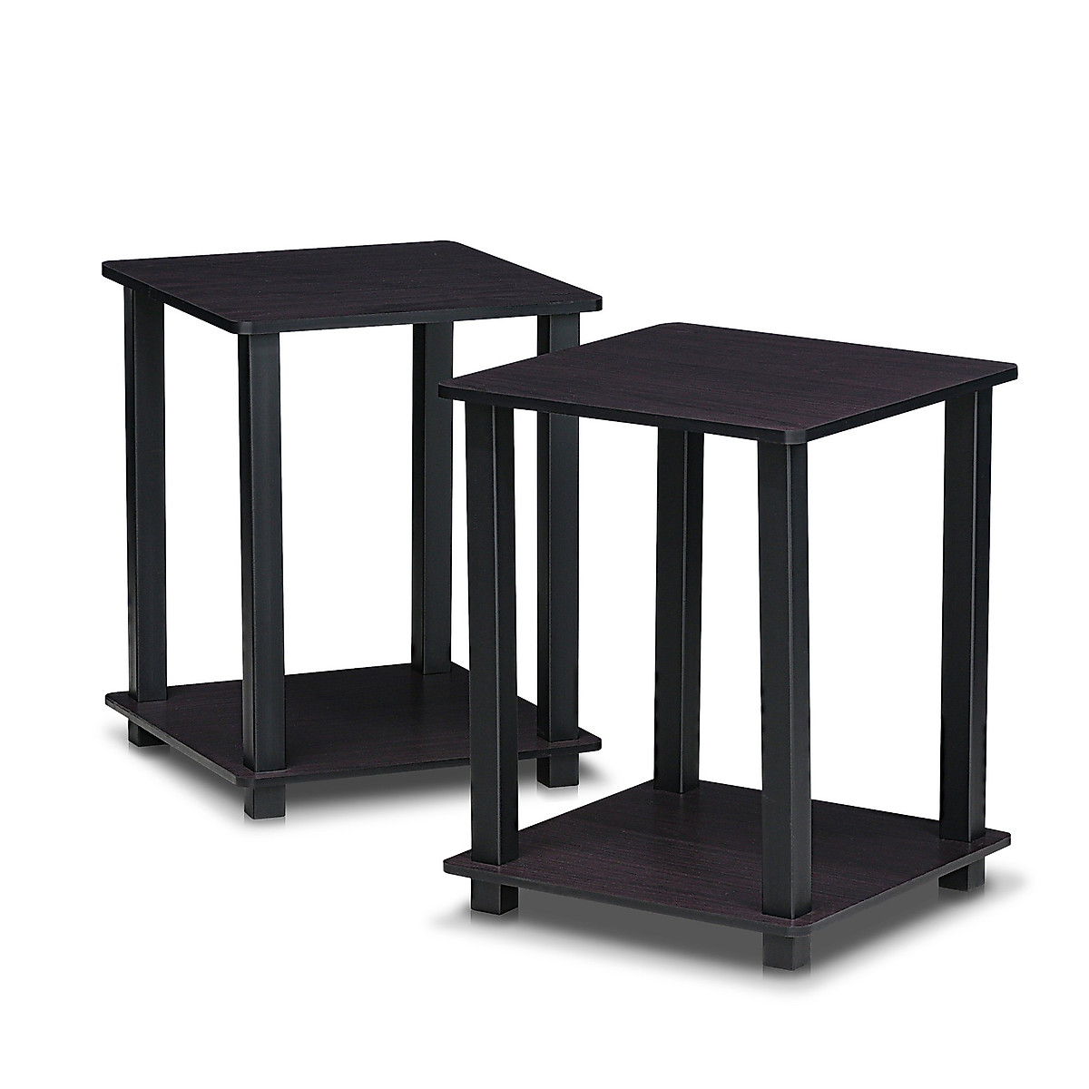 Furinno 3-Tier TV Stand (up to 50" TVs) + Set of 2 End Tables