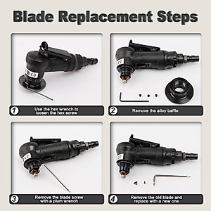 2 in 1 Pneumatic Chamfering Tool,Mini Handheld Air Chamfering Machine for Metal Wood Round Corner,45° Arc Corner Beveling Trimming (Black)