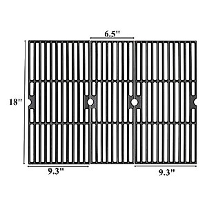 SafBbcue 18 Inches Cooking Grates for Charbroil Performance 463377017 463347017 463376018P2 463376117 463377117 463673617 4-Burner Grills, Cast Iron Grill Cooking Grids