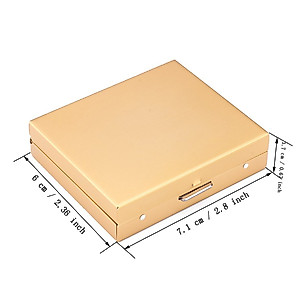 eoocvt 5 in 1 Precision Aluminum Alloy Solid Metal Dices Poker Party Game Toy Portable Dice Man Boyfriend Gift (Gold Square)