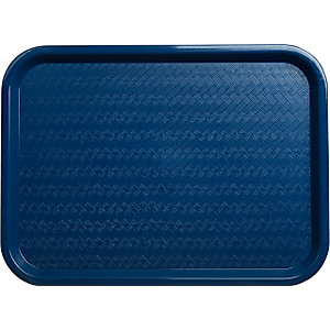 CFS CT121614 Café Standard Cafeteria / Fast Food Tray, 12" x 16", Blue (Pack of 2)