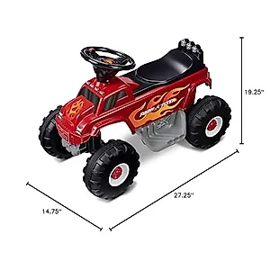 Radio Flyer Monster Truck with Lights & Sounds, 6 Volt Battery Powered Electric Car, Toddler Ride On Toy for Ages 1.5+, Large