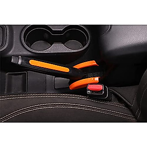 SZDEDA 2PCS ABS Handbrake Lower Cover Decorative Trim Fit for Jeep Wrangler JK 2011-2017 Interior Car Accessories (Orange)