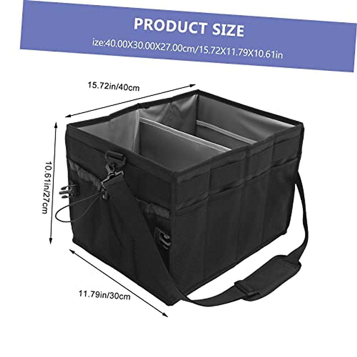 DOITOOL Bbq Storage Box Collapsible Picnic Basket Grill Accessories Picnic Grill Accessory Storage Case Travel Accesories Cargo Organizer Toolkit Outdoor 600d Waterproof Oxford Cloth