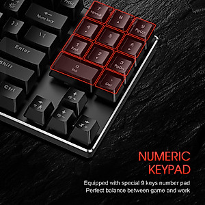 Havit Mechanical Keyboard and Mouse Combo Wired 89 Keys Backlit Gaming Keyboard Red Switch, 4800 D P I Mouse with 6 Button, Gaming Mouse Pad for PC Gamer Computer Laptop (Renewed)