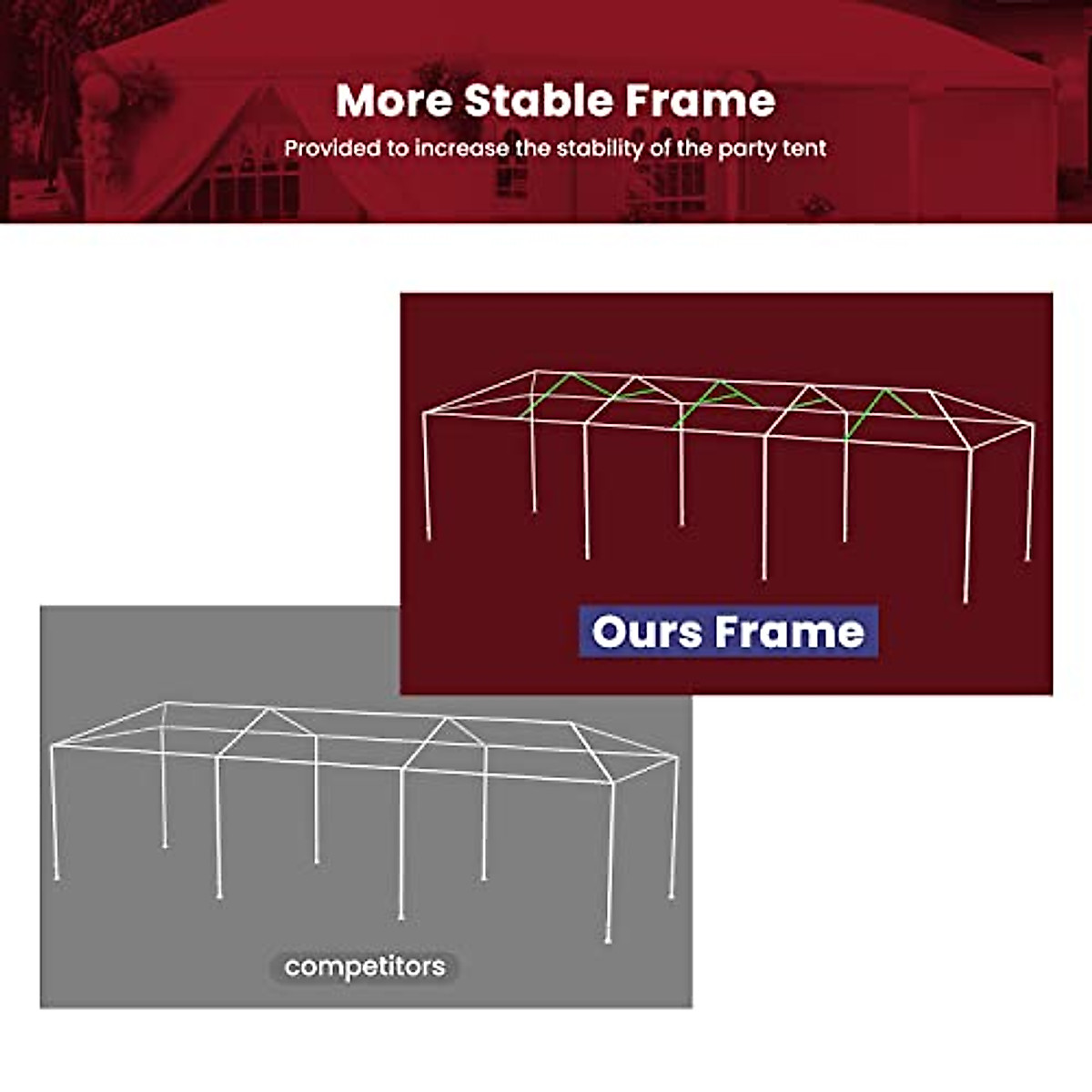 10'x30' Party Wedding Outdoor Patio Tent Canopy Heavy Duty Gazebo Pavilion -5
