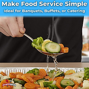 Super Elegant, Heavy Duty Serving Spoon 1 Pc Set. Stainless Steel Slotted Spoons to Serve Pasta and Vegetable. Best Flatware for Buffet and Family Style Dining, Catering, Banquets and Dinner Parties