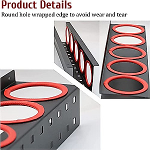 Spray Bottle Storage Rack,Spray Bottle Holder,Wall-mounted Garage Bottle Organizer with 5 Plastic Hanging Hooks Cleaning Detailing Tools Hanger,Abrasive Material Hanging Rail Car Beauty Shop Accessory