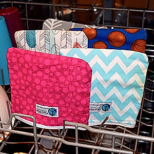 Planet Wise Jewel Woods Reusable Zipper Sandwich Bag | Reusable Food Storage Bags For Anything You Need | Environmentally Friendly And Budget Friendly Reusable Plastic Bags | Zipper Bags