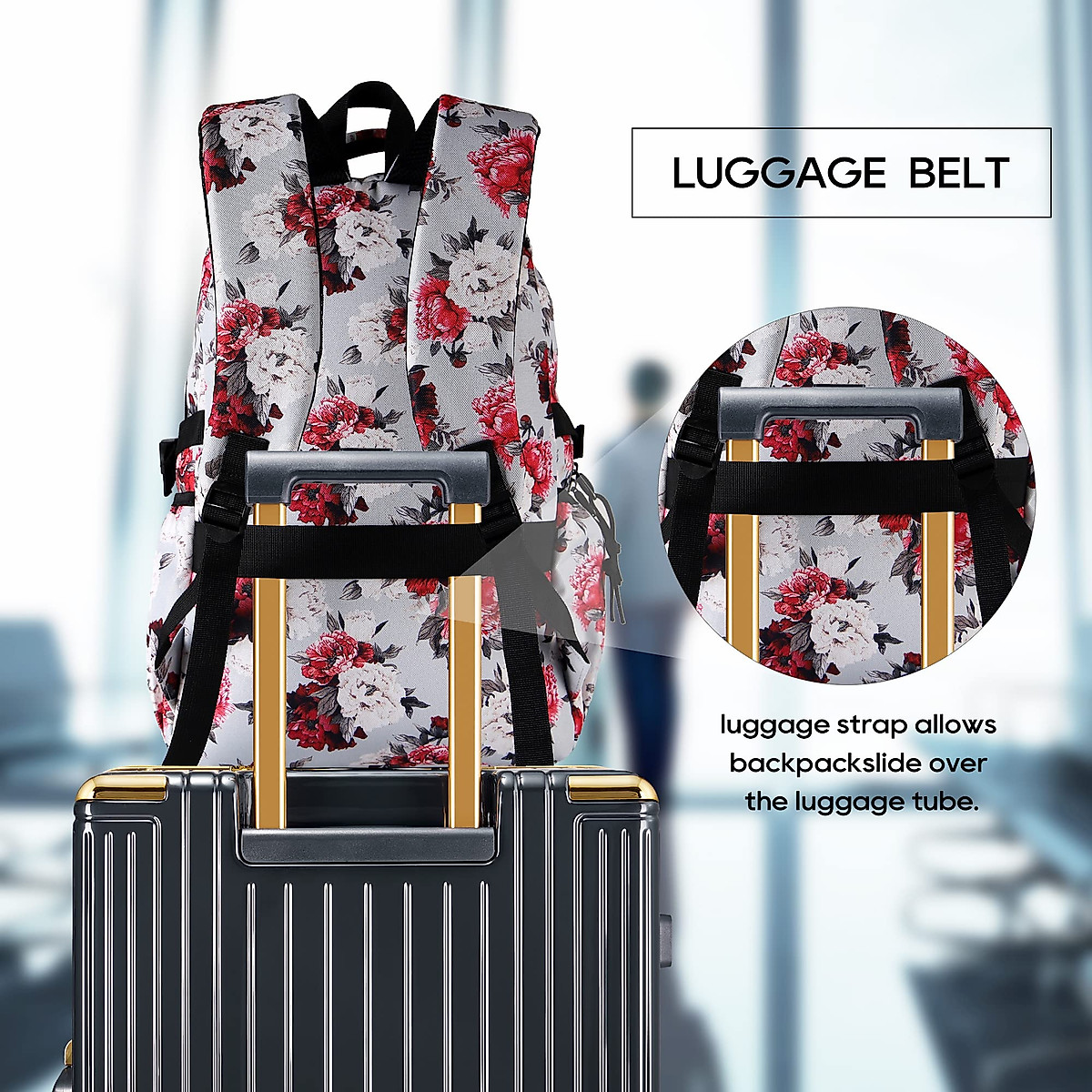 GinzaTravel 16-inch Colorful Laptop Backpack (Colorful series) (safflower)