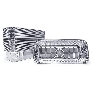 (35 Pack) Drip Pans Compatible with Weber Grills 6498 Smokefire l Summit l Genesis II Heavy Duty Aluminum Foil Liner