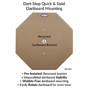 Dart-Stop 36 inch Black Octagon Pro Dart Board Back Board | Wall Protector | Dartboard Surround