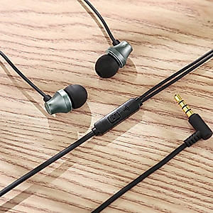 iRAG A101 Wired Earbuds Headphones Noise Isolating in-Ear Earphones with Microphone Remote with 3.5mm Plug in Audio Jack (Gun Metal)