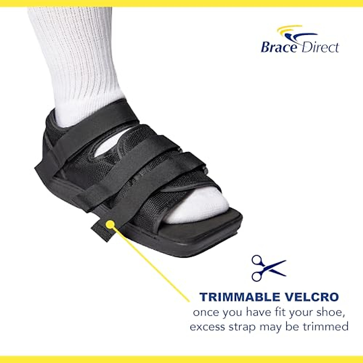 Brace Direct Post Op Recovery Shoe - Adjustable Medical Walking Shoe for Post Surgery or Operation Support, Broken Foot, Stress Fractures, Bunions, or Hammer Toe for Left or Right Foot