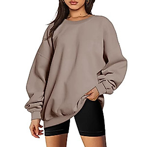 EFAN Sweatshirts Hoodies for Women Oversized Sweaters Fall Outfits Clothes 2023 Crew Neck Pullover Tops Loose Comfy Winter Fashion