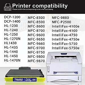 ALUMUINK Super High Yield 7,000 Pages 3 Pack Black TN-460 TN460 Toner Cartridge Compatible Replacement for Brother Fax-4750 5750 8350 8750 HL-1030 1230 1460 MFC-8300 9600 Printer