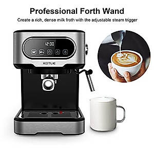 KOTLIE 20 Bar Espresso Machine: Coffee Maker with Milk Frother, Steam Wand,1.5L Removable Water Tank for Cappuccino and Latte