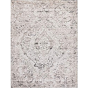 Unique Loom Portland Collection Area Rug - Astoria (9' x 12' Rectangle, Beige/ Gray)