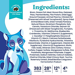 Solid Gold Large Breed Puppy Food w/Nutrientboost - Made with Real Bison, Oatmeal & Barley - Wolf Cub Whole Grain Puppy Food for Large Breed for Healthy Growth and Balanced Nutrition - 3.75 LB Bag