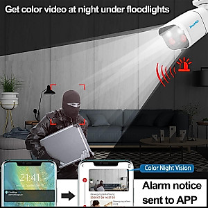 NOAHTEC 4MP PoE Security Camera System, 4Pcs CCTV Security Cameras System 2K IP Home Security Cameras with 8CH 8MP 4K NVR &Hard Drive 1TB, Person VehicleDetection, Two-Way Audio, 100ft Night Vision