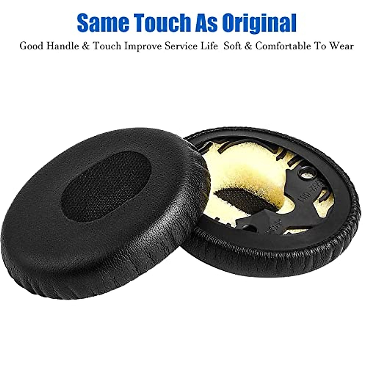 JULONGCR QC3 Replacement Pads Quietcomfort 3 Earpads Ear Pads Cushion Kit Parts Accessories Compatible with Bose Quietcomfort 3 Headphones.