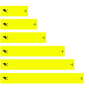 White Water Archery Solid Yellow Fluorescent Neon Elk Silhouette Arrow Wraps Choose Length Width (9, 1)