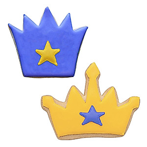 Crown Cookie Cutters 2-Pc Set Made in USA by Ann Clark, Princess Tiara and Crown