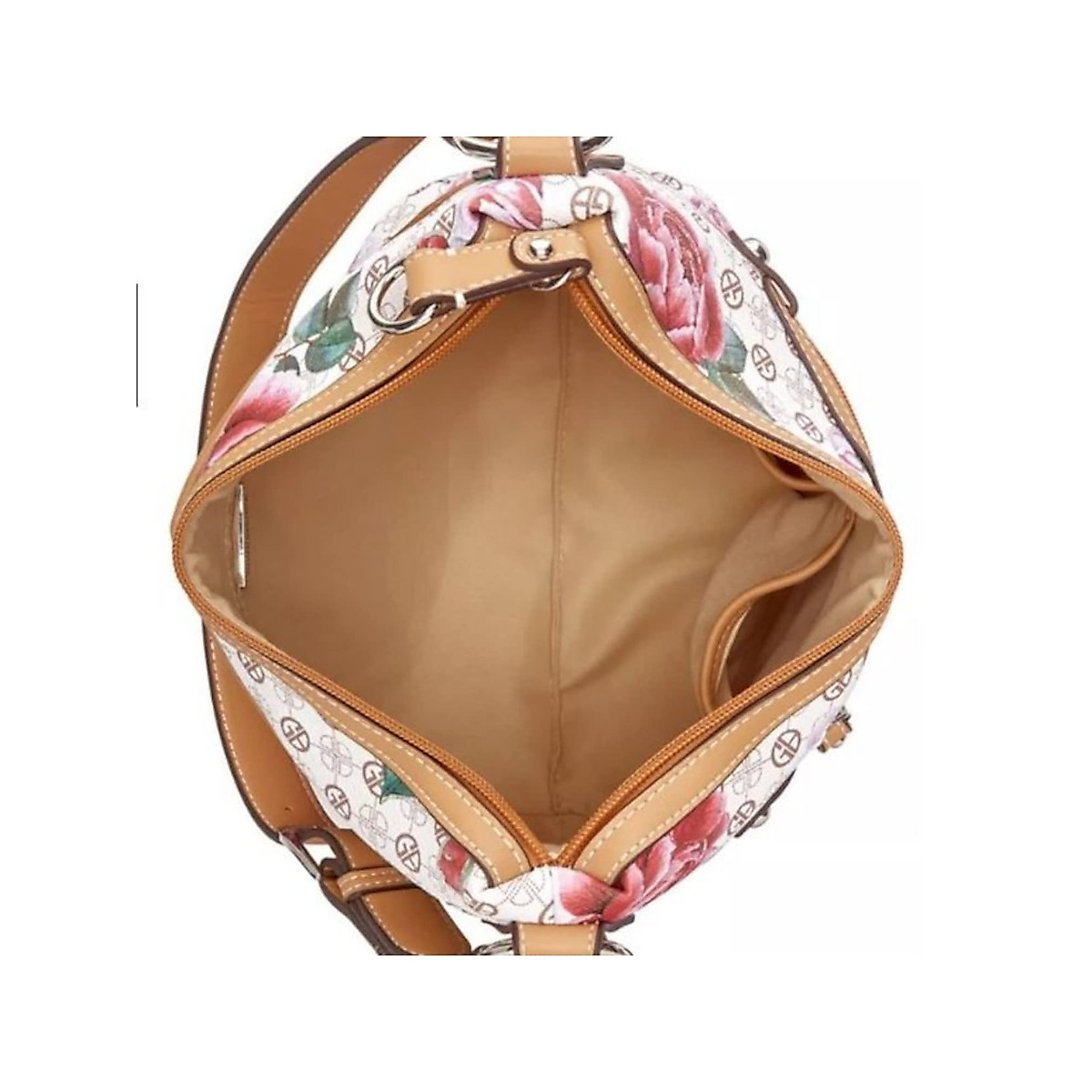 Giani Bernini White Signature Peonies Hobo