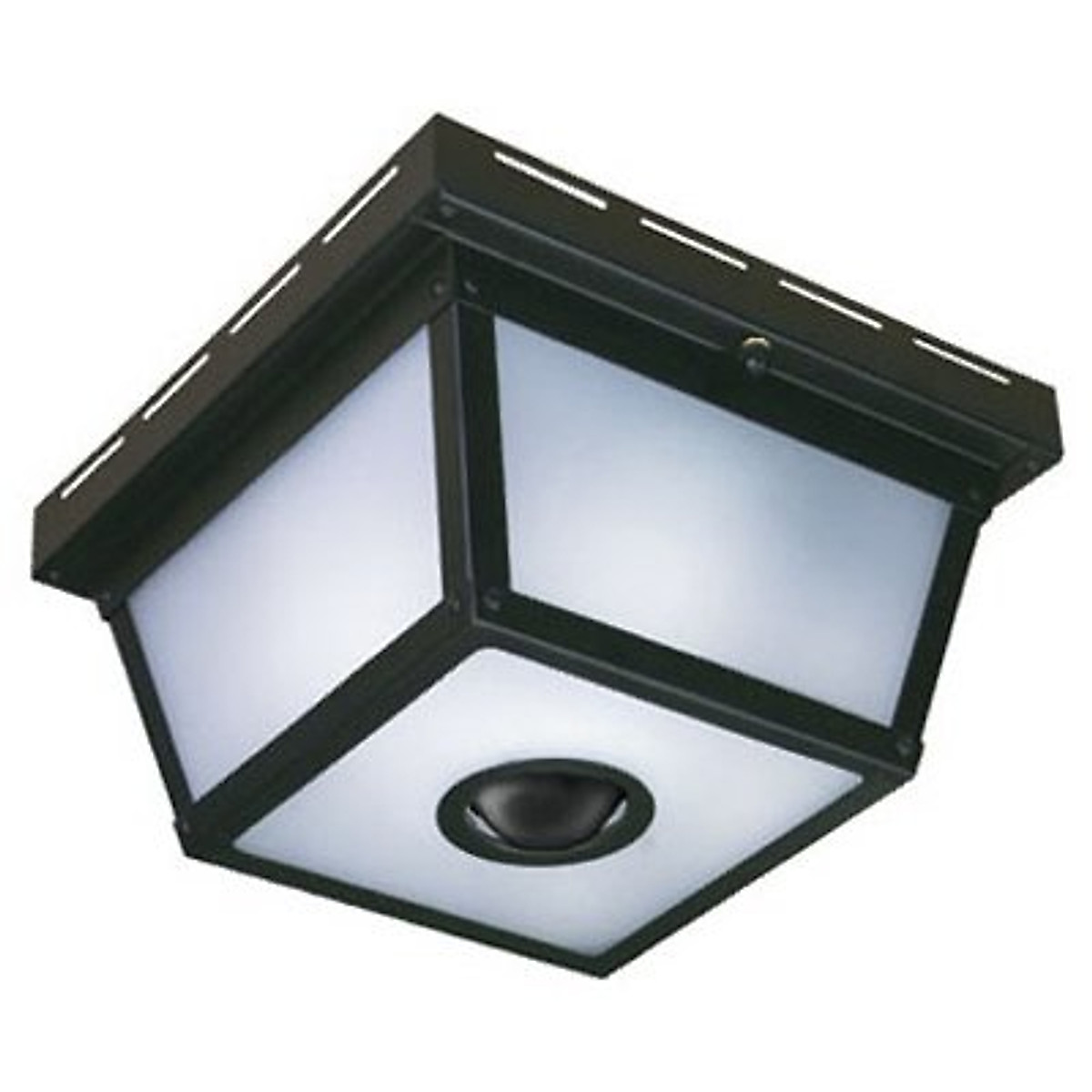 Heathco SL-4305-BK-C Ceiling Light, Motion-Activated, Black, Square, 100-Watt - Quantity 1