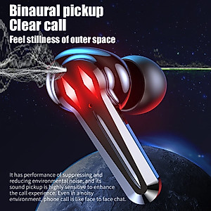 Wireless Gaming Earbuds with Microphone Cool Gaming Accessories Noise Cancelling in-Ear Bluetooth Headphones 65ms Touch LED Earphones Gamer Waterproof Headset USB C TWS Stereo 30H Playtime for Gamers