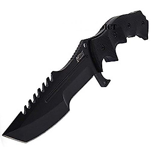 Snake Eye Tactical 11" Heavy Duty Fixed Color Blade Hunting Knife w/Nylon Sheath (MTECH)