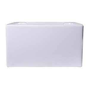 ALFI brand AB3618DB-W Smooth Thick Wall Fireclay Double Bowl Farm Sink, 36", White