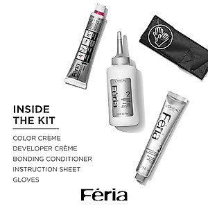 L'Oreal Paris Feria Multi-Faceted Shimmering Permanent Hair Color, 411 Sapphire Smoke (Smokey Blue)