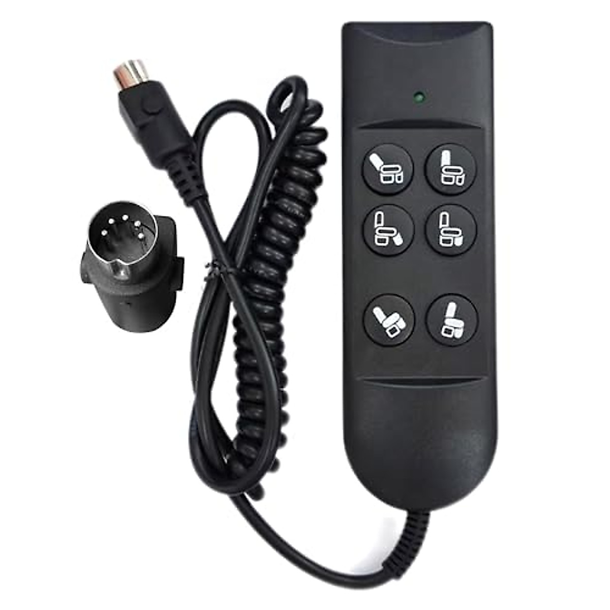 6 Button Power Lift Chair Remote Replacement with 5-Pin Plug Extension Cable, Home Recliner Hand Control Fit for Okin Golden Catnapper Dewert Limoss Power Lift Recliner Chair, (Not Fit for Lazyboy)