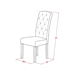 East West Furniture DLCE3-MAH-10 3 Piece Dinette Set for Small Spaces Contains a Round Dining Table with Dropleaf and 2 Dahlia Linen Fabric Parsons Dining Chairs, 42x42 Inch, Mahogany