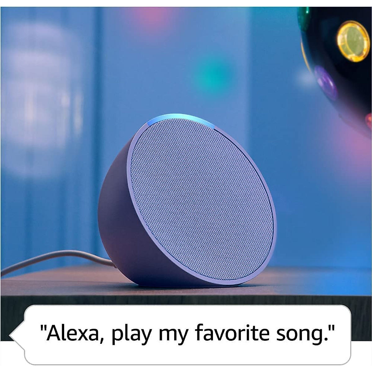 Echo Pop | Full sound compact smart speaker with Alexa - Charcoal + 4 months of Amazon Music Unlimited FREE