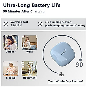 GROWNSY Warming Lactation Massager,Breastfeeding Postpartum Essentials,Heat & Vibration Support for Improved Milk Flow,Mastitis,Engorgement,Clogged Ducts,Empty Your Breasts More Effectively (1 Pad)