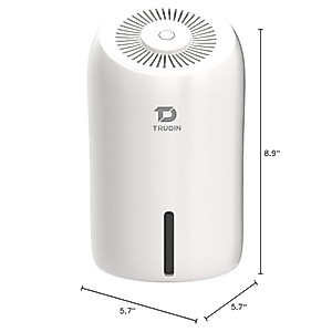 Dehumidifier - 31oz(900ml) 【40dB Ultra Quiet】 Small Dehumidifiers Up to 215 Sq ft with 【Overflow Protection】, 【Portable Mini Dehumidifiers】 for Home Bedroom Bathroom Basement Closet RV