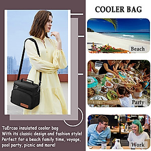 Expandable Cooler Bag - Mini Collapsible Travel Cooler for Car Road Trips Picnic Camping Hiking, Leak Proof Insulated Cooler Bag for Shopping, Reusable Portable Soft Cooler Bag for Airplane, Gray