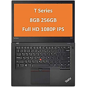 Lenovo 2019 ThinkPad T470 14" IPS Full HD FHD (1920x1080) Business Laptop (Intel Core i5-6300U, 8GB DDR4 RAM, 256GB PCIe NVMe M.2 SSD) Thunderbolt, Type-C, HDMI RJ-45, Windows 10 Professional 64 Bit